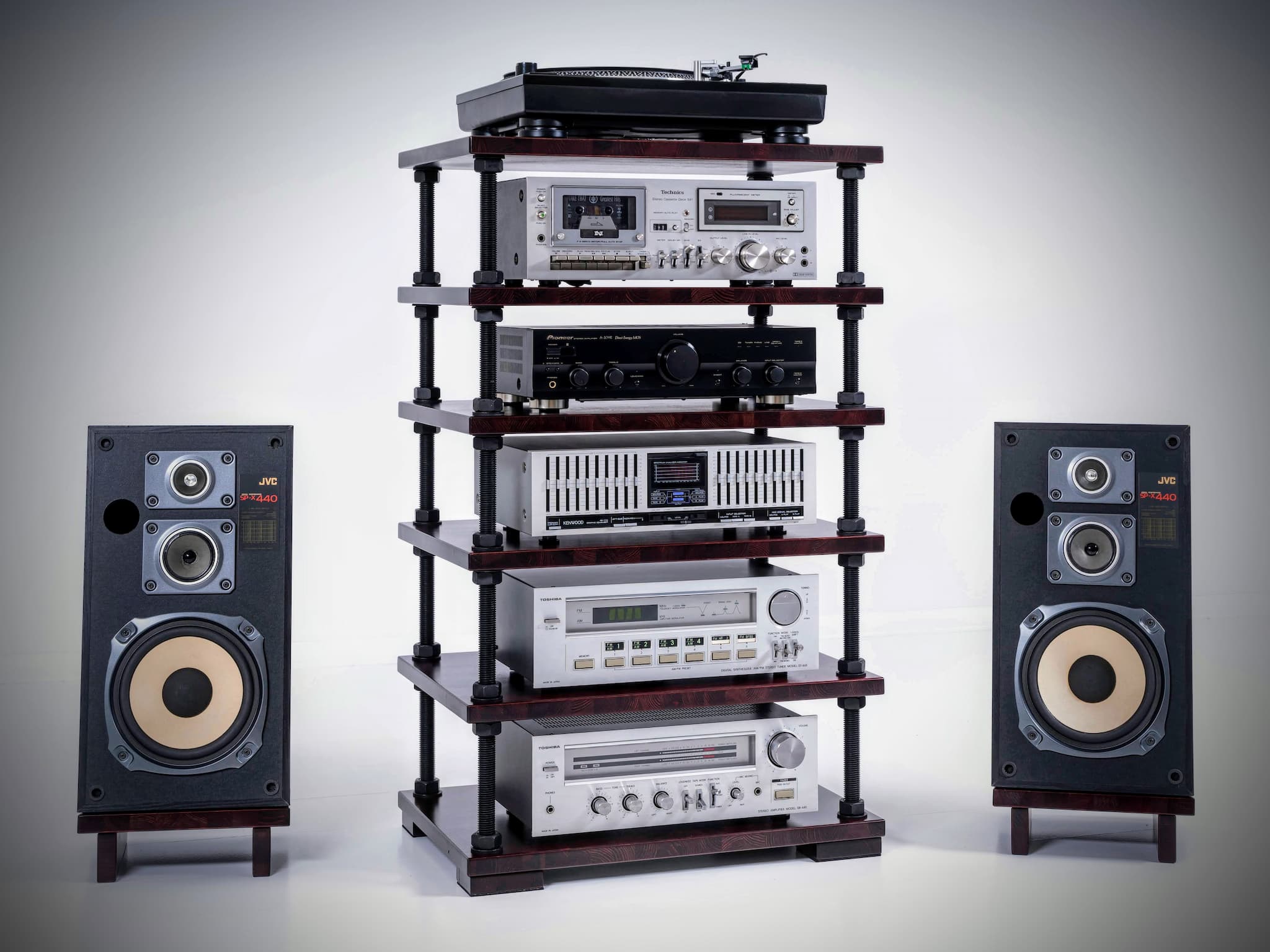 HiFi Audio Rack & Record Player Stand – Handmade Stereo Cabinet ...